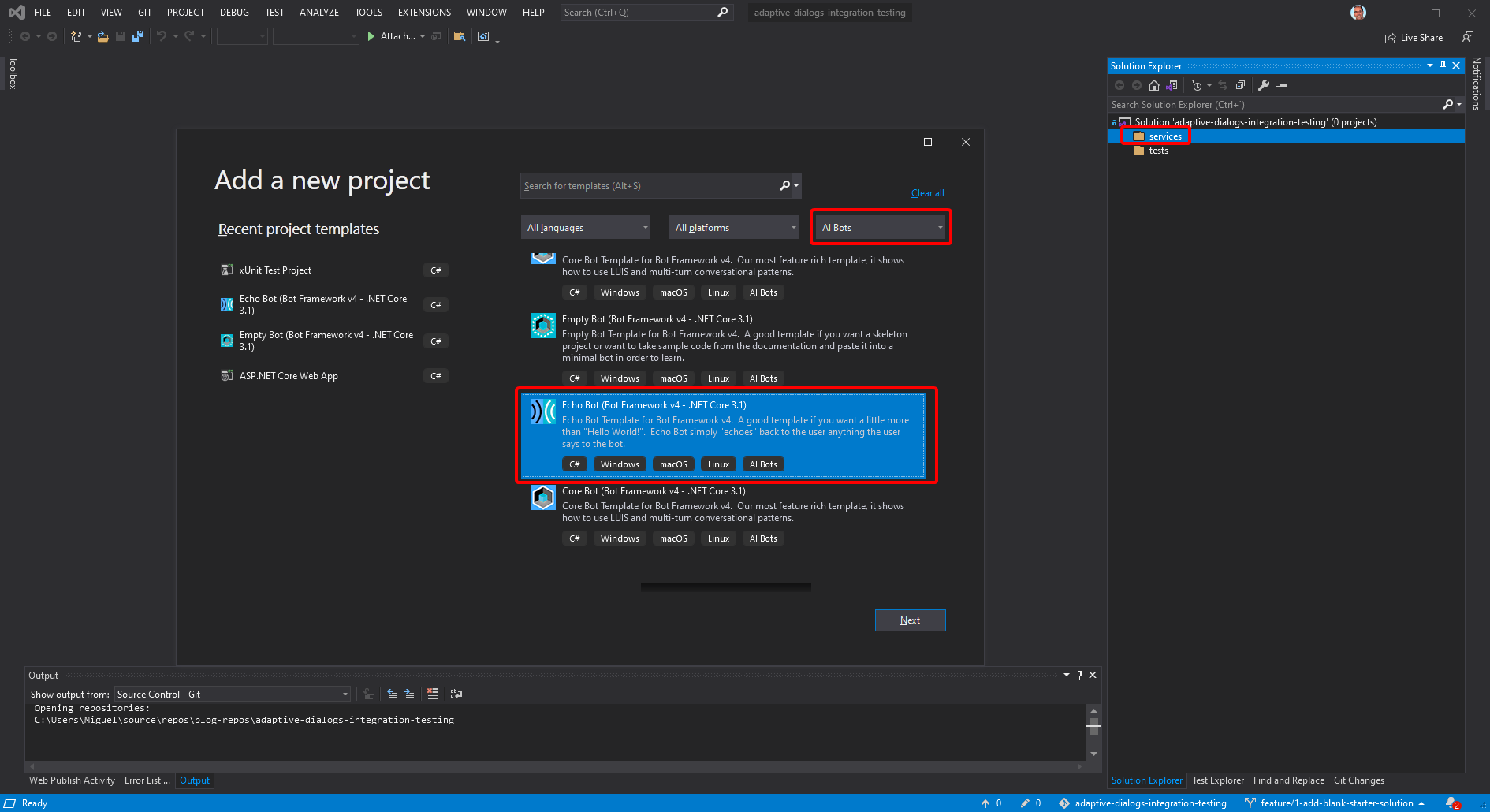 Getting Started With Adaptive Dialogs In Bot Framework V4 Code Repo Mi Repositorio De Código